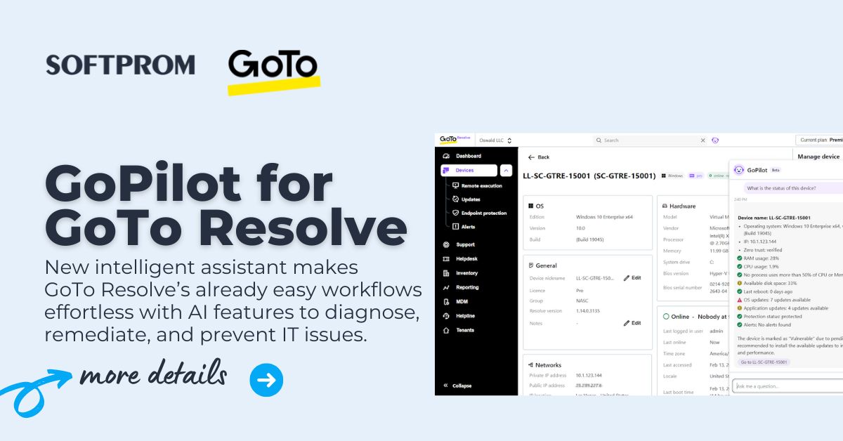 GoTo Introduces GoPilot for GoTo Resolve, the First AI Assistant for ...
