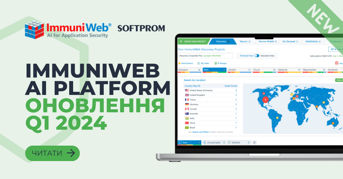 Оновлення ImmuniWeb AI Platform Q1 2024