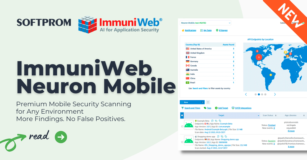 ImmuniWeb introduces new product Neuron Mobile
